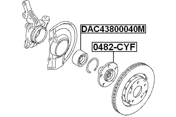 FeBest DAC43800040M 3885A017,MN101347