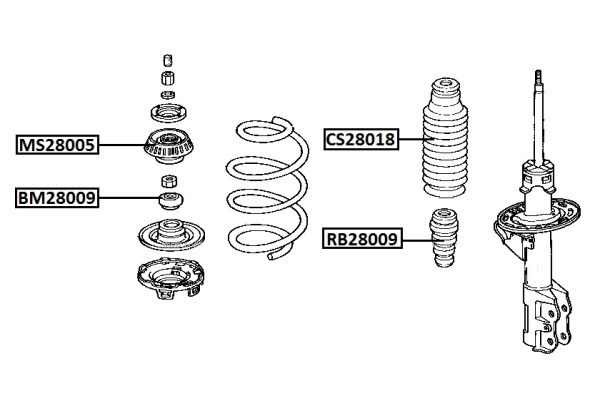 JIKIU BM28009 51726-SAA-003,41741-58J00,51726-SFA-005,54325-1HA0A