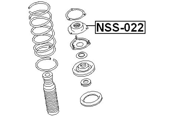 SHOCK ABSORBER MOUNTING Tenacity ASMNI1025 54320-0W000