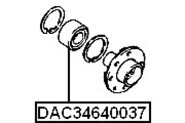 FeBest DAC34640037 44300-SB2-004,44300-SB2-038,94535249