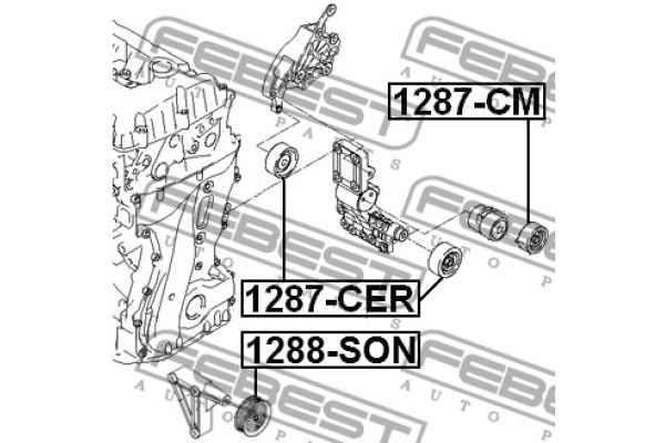 PULLEY TENSIONER KIA 25287-25010 25287-25110, 25287-25000