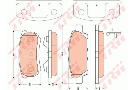 TRW GDB4143 05191 271AC,5191 271AA,5191271AC,05191271AA,05191271AB