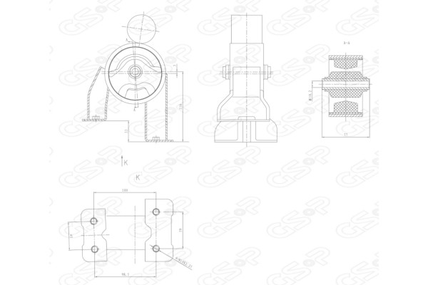 GSP 533293 21930-1M250,21930-2R100,21930-2L150,21930-1M350