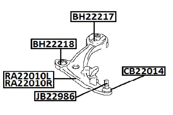 JIKIU BH22218 54501-JN00A_BHF,54560-1AA0A