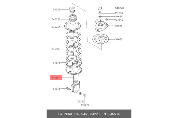 HYUNDAI 54650-34220 5165034210,54650-34000,54650-34200,54650-34220 ...