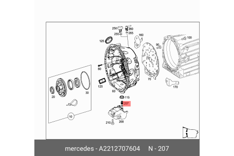 MERCEDES-BENZ A2212707604 A2212707604