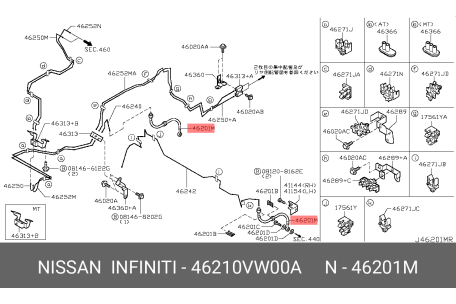 NISSAN 46210-VW00A 46210-VW000,46210-VW00A