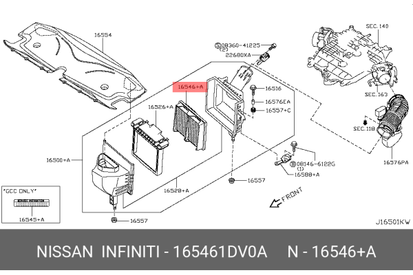 NISSAN 16546-1DV0A 16546-EJ70A,AY120NS054