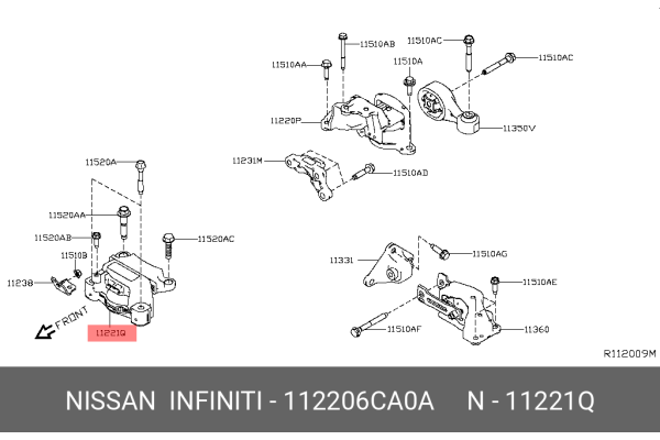 NISSAN 11220-6CA0A 11220-6CA0A
