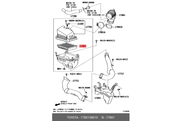 TOYOTA 17801-38010 17801-38011,17801-38010