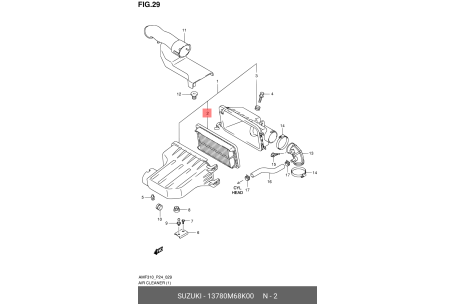 SUZUKI 13780-M68K00 13780-68K00,13780-62L00-000