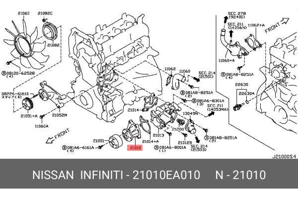 NISSAN 21010EA010 21010EA010