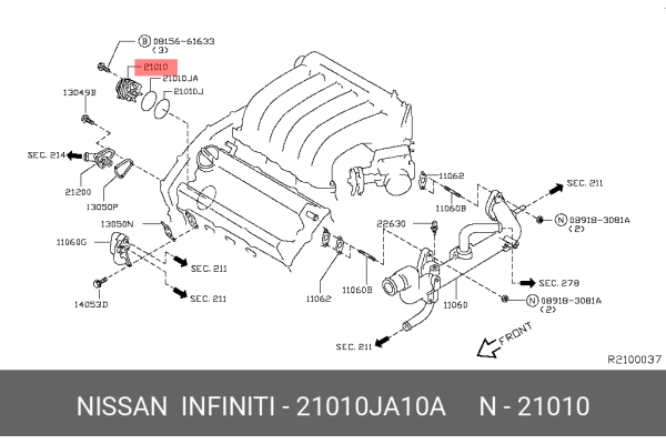 NISSAN 21010JA10A 21010JA10A
