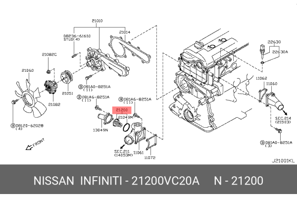 NISSAN 21200VC20A 21200VC20A