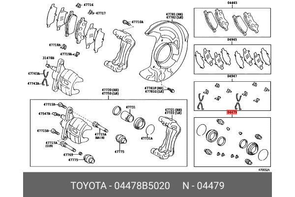 DAIHATSU 04478-B5020 04478-B5020
