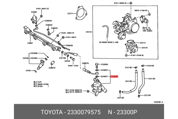 TOYOTA 23300-79575 MR204132,MB355667,23300-49175,23300-46060,23300 ...