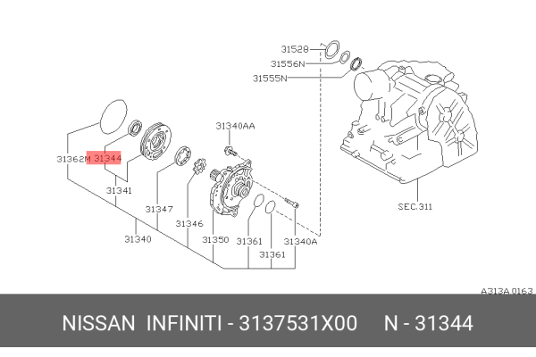 NISSAN 3137531X00 3137531X00