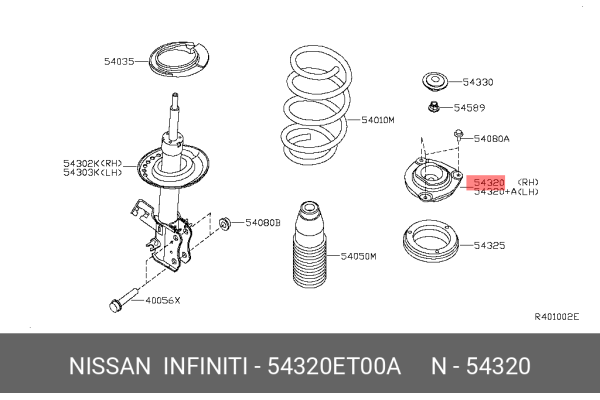 NISSAN 54320-ET00A 54320-JD00B,54320-ET00A,54320-JG01B,54321-EN002