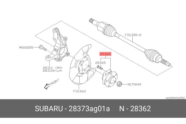 SUBARU 28373-AG01A 28373-FG000,28373-AG000