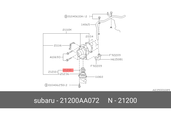 SUBARU 21200AA072 21200AA072