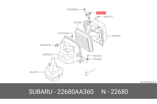 SUBARU 22680-AA360 22680-AA360