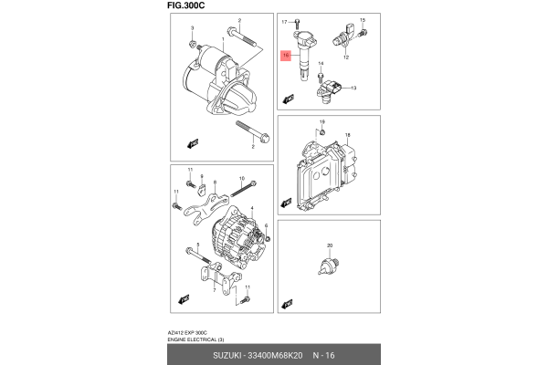 SUZUKI 33400M68K20 33400M68K20