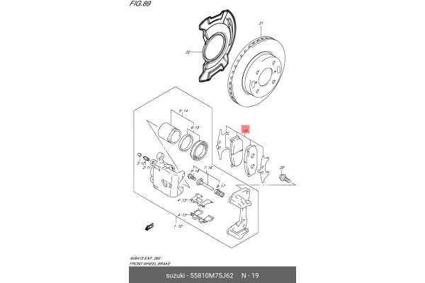SUZUKI 55810M75J62 55810M75J62,55810M75J62000