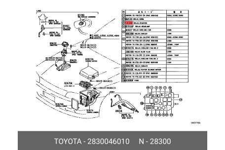 TOYOTA 2830046010 2830046010