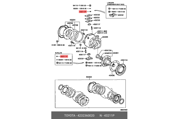 TOYOTA 4232360020 4232360020