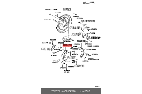 TOYOTA 46590-0K010 46550-60070,46540-60060,46580-60060,46540-60020