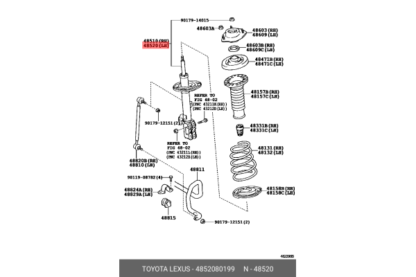 TOYOTA 48520-80199 48520-80199,4852080226