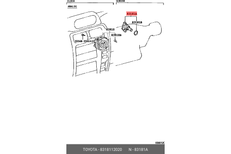 TOYOTA 8318112020 8318112020