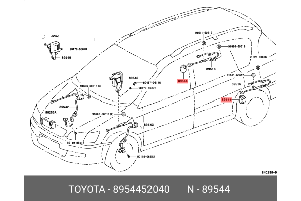TOYOTA 8954452040 8954452040