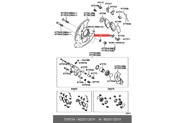 TOYOTA 9020112019 9020112019