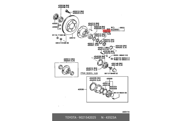 TOYOTA 9021542025 9021542025