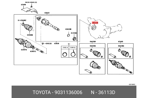 TOYOTA 90311-36006 90311-36006