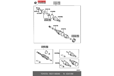 TOYOTA 9031140046 90311-40038
