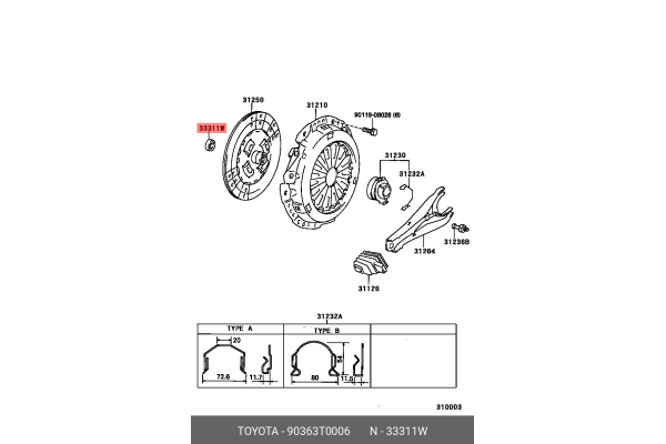 TOYOTA 90363T0006 90363T0006
