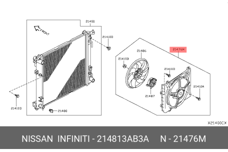 NISSAN 214813AB3A 214813AB3A