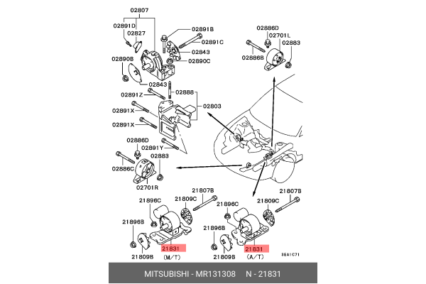 MITSUBISHI MR131308 MR131308,MR131308,MR244826,MR272062