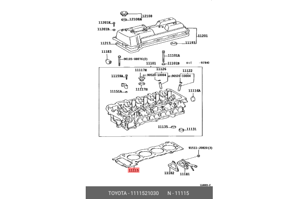 TOYOTA 11115-21030 11115-21030,11115-21040,11115-21050