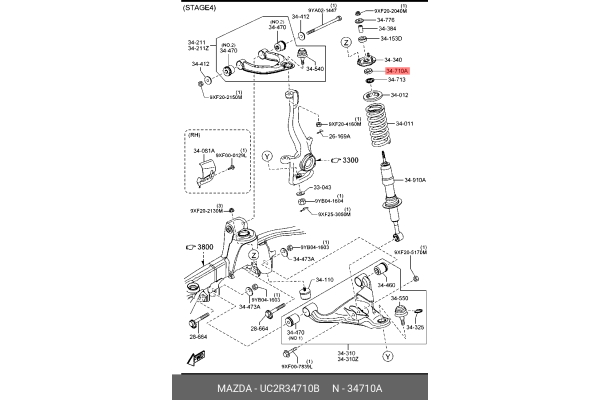 MAZDA UC2R-34-710B 1 733 539,1 851 621,AB31-18A018-AA,UC2R-34-710B,UC2R ...