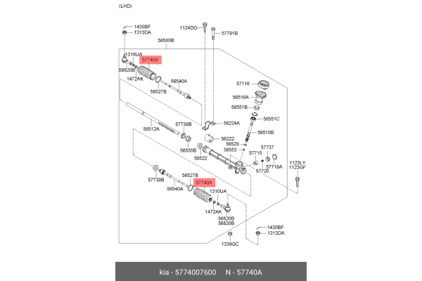 HYUNDAI 57740-07600 57728-17000,57728-17000