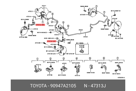 TOYOTA 90947-A2105 90947-T2074