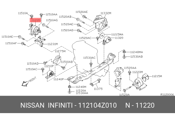 NISSAN 112104Z010 112104Z010
