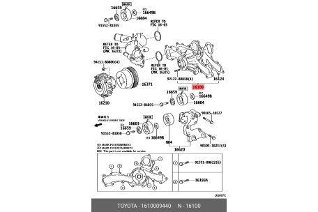 TOYOTA 1610009440 1610009440