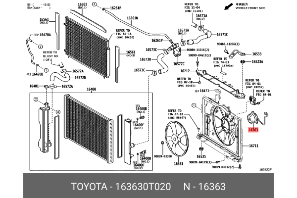 TOYOTA 163630T020 163630T020