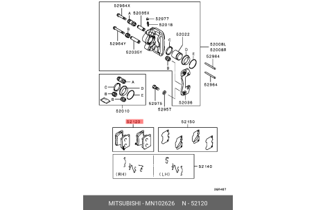 MITSUBISHI MN102626 MZ 690027,MN102626,MR389575,4605A783