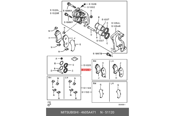 MITSUBISHI 4605A471 MR510539