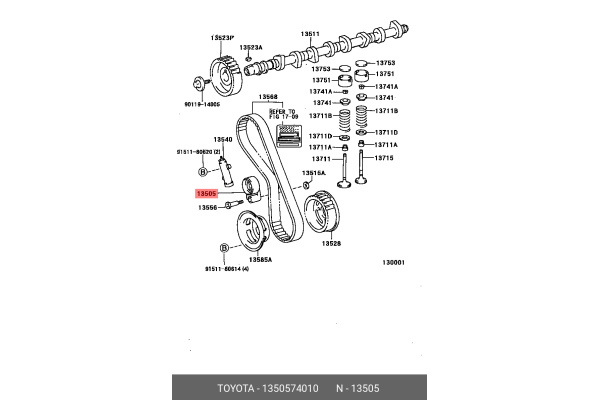 TOYOTA 13505-74010 13505-74011,13505-74010